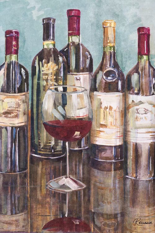 Wine Tasting II Canvas Wall Art by Heather A. French-Roussia | iCanvas