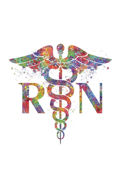 Caduceus RN Canvas Wall Art by Genefy Art | iCanvas