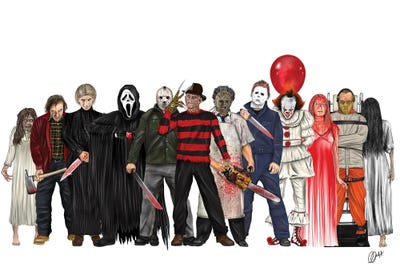 Horror Movie Characters Together