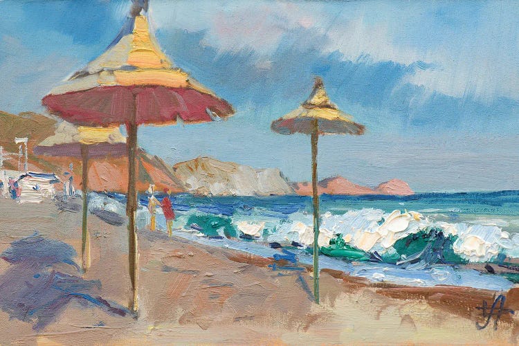 Beach In May Canvas Wall Art by CountessArt | iCanvas