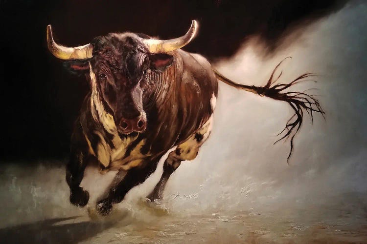 El Toro II Canvas Wall Art by Lucia Heffernan | iCanvas
