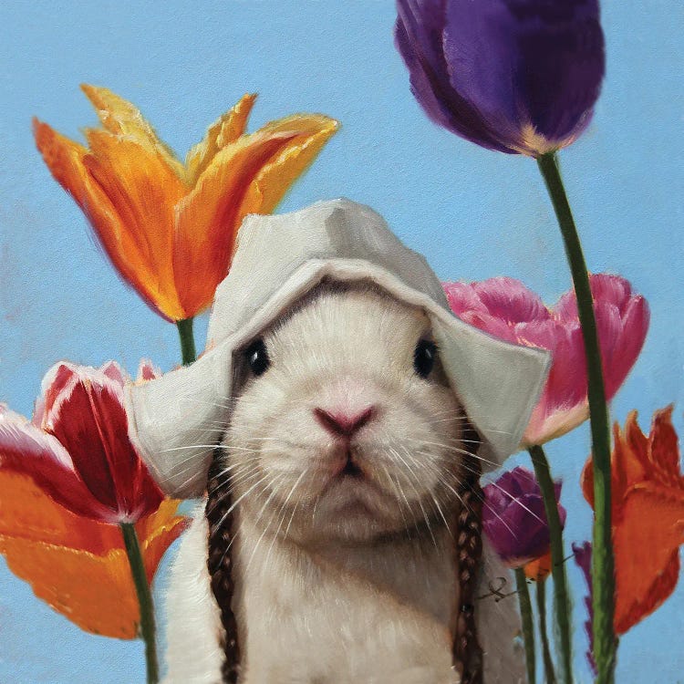 Dutch Bunny Canvas Wall Art by Lucia Heffernan | iCanvas