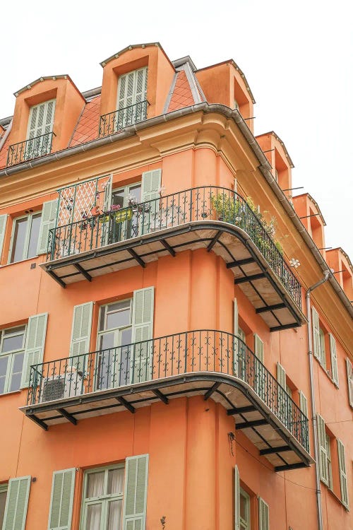 Colorful Building In France Canvas - Canvas Wall Art | Henrike Schenk