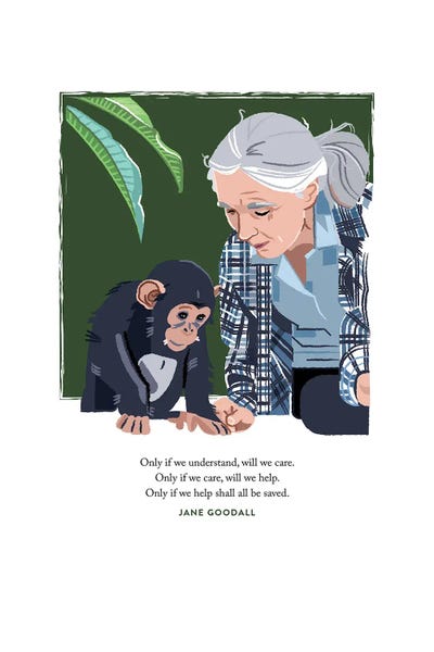 Jane Goodall Canvas Prints | iCanvas