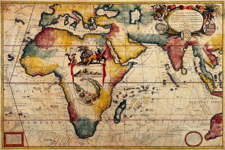 Antique Map #2 Canvas Wall Art by 5by5collective | iCanvas