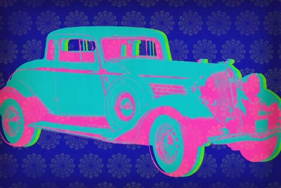 Vintage Car Pop Art Canvas Wall Art by 5by5collective | iCanvas