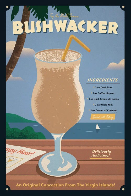 Bushwacker Cocktail Canvas Wall Art by IdeaStorm Studios | iCanvas