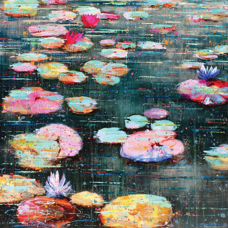 Pink Lotus Canvas Wall Art by Studio Paint-Ing | iCanvas