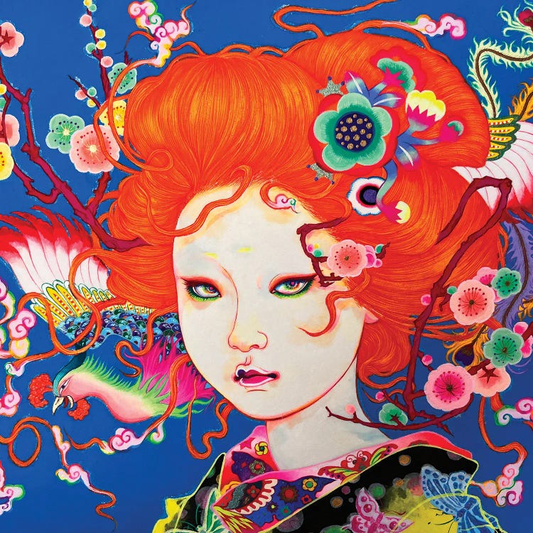 Ume And Phoenix Canvas Wall Art by Ito Chieko | iCanvas