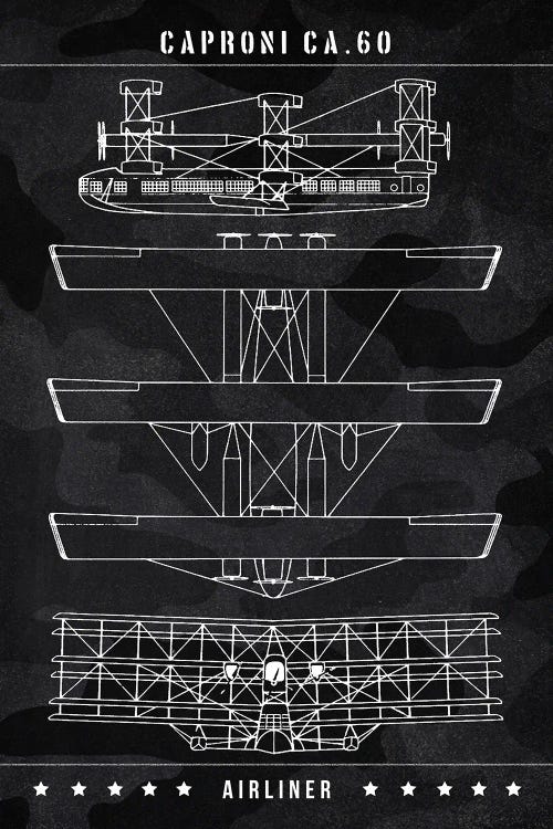 Caproni Ca.60 Canvas Wall Art by Joseph Fernando | iCanvas