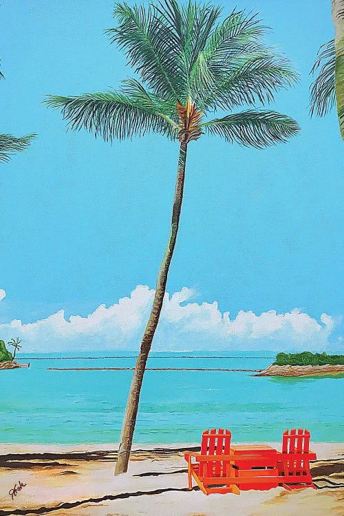 Neutral Palm Trees Canvas Wall Art by Dan Meneely | iCanvas