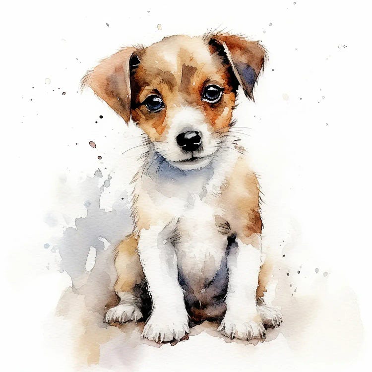Jack Russell Terrier Puppy Canvas Wall Art by Jane Rix | iCanvas