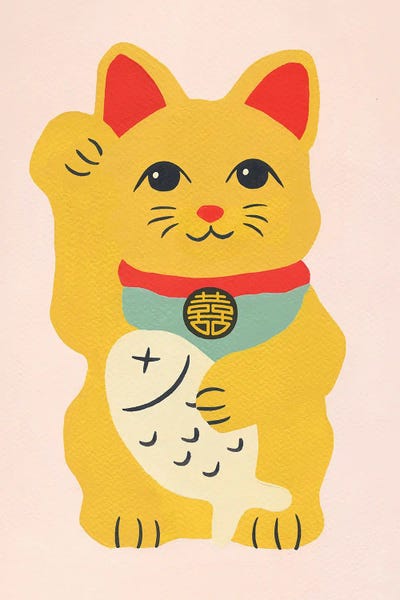 Chinese Lucky Cat Art