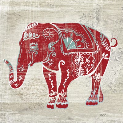 Painted Indian Elephant Art