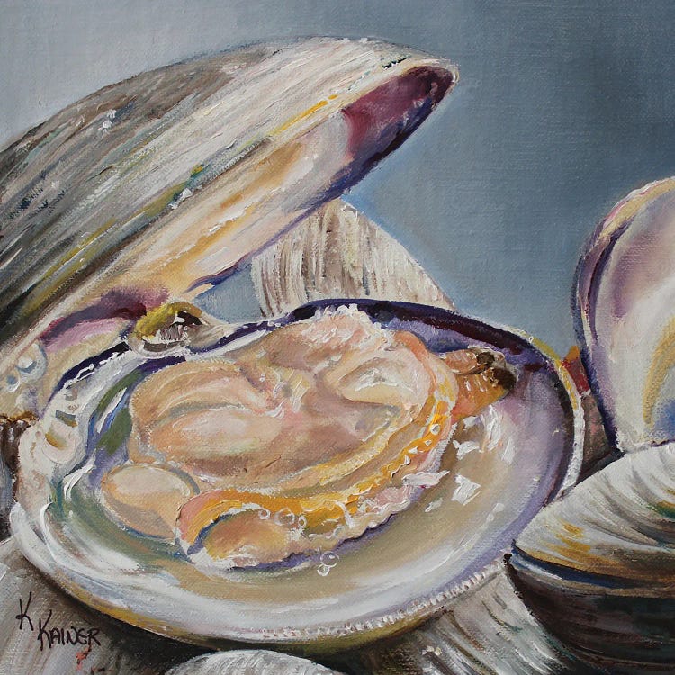 Steamed Clams Canvas Wall Art by Kristine Kainer | iCanvas