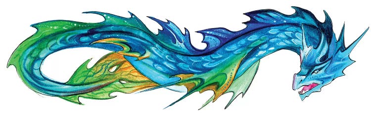 Sea Serpent Canvas Wall Art by Katy Lipscomb | iCanvas