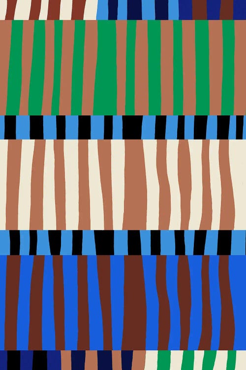 Stripy Stripe Canvas Wall Art by Karolina Kling | iCanvas