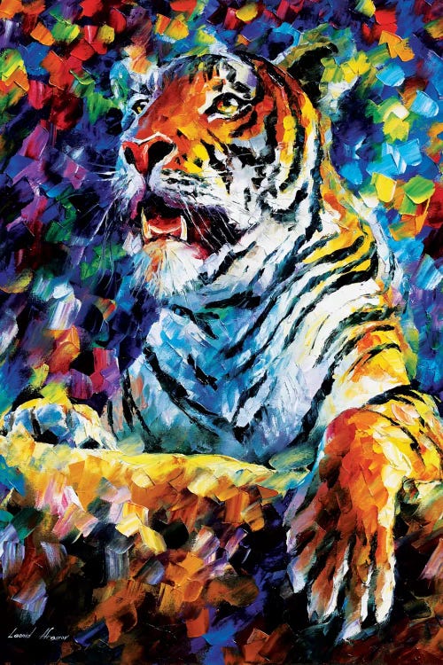Rainbow Tiger II Canvas Wall Art by Katy Lipscomb | iCanvas