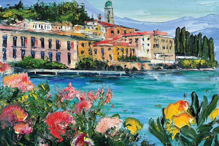 Colorful Lake Como Canvas Wall Art by Lisa Elley | iCanvas