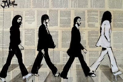 The Beatles Silhouette Stencil
