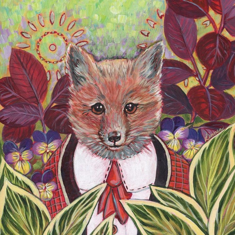 Fox Canvas Wall Art by Linnea Tobias | iCanvas