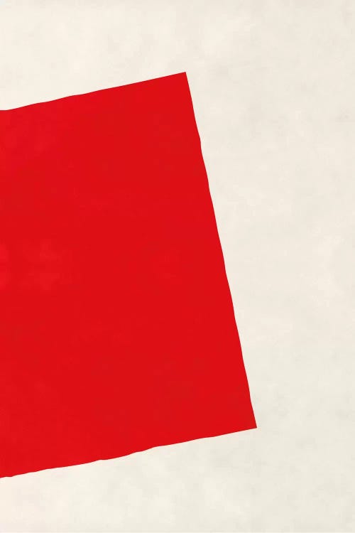 Modern Art - Red Square (After Albe - Canvas Wall Art | 5by5collective