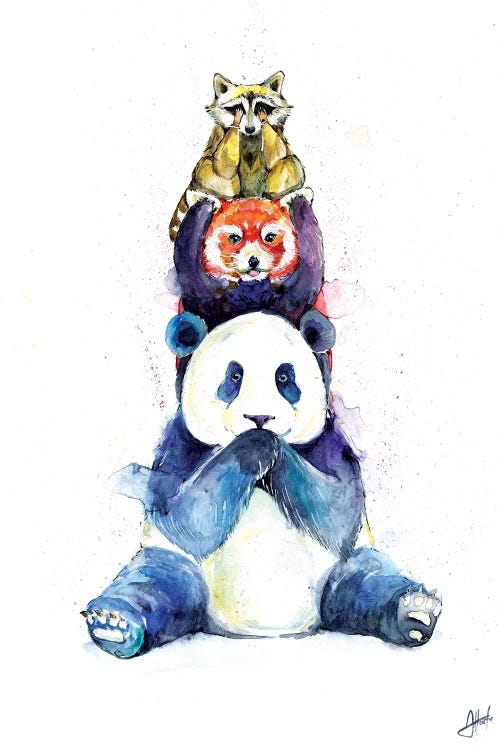 Pandamonium Canvas Wall Art by Marc Allante | iCanvas