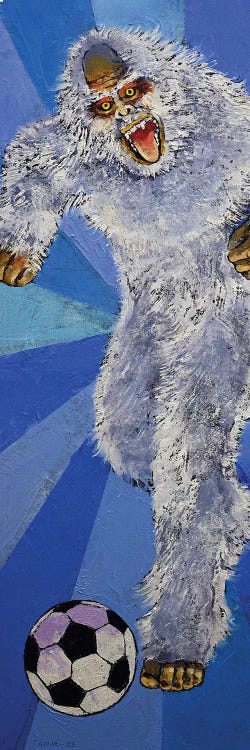 Yeti Soccer Fan Canvas Wall Art by Michael Creese | iCanvas