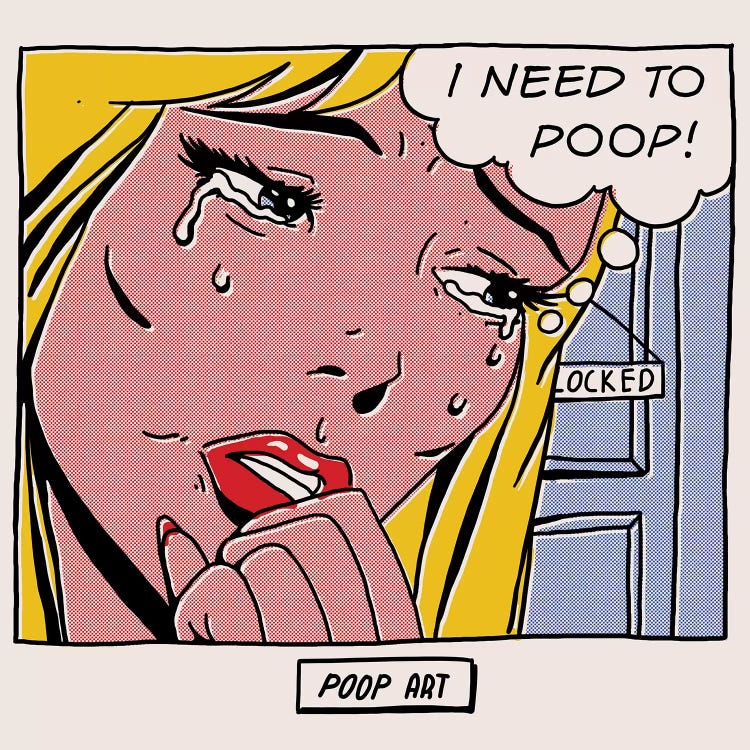 Poop Art Canvas Wall Art by Mathiole | iCanvas
