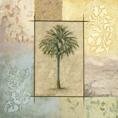 Palm Woodcut II Canvas Print by Michael Marcon | iCanvas