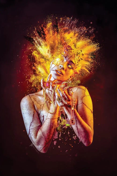 Greed - Seven Deadly Sins Can - Canvas Wall Art | Mario Sanchez Nevado