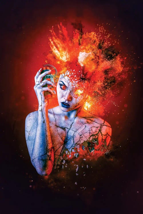 Wrath - Seven Deadly Sins Can - Canvas Wall Art | Mario Sanchez Nevado
