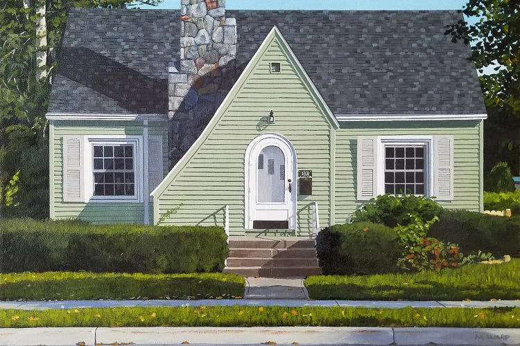 Front Street House Canvas Wall Art by Michael Ward | iCanvas