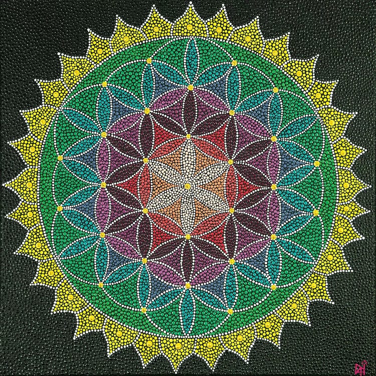 Mandala Flower Of Life III Canvas - Canvas Wall Art | Nadya Al-Haroun