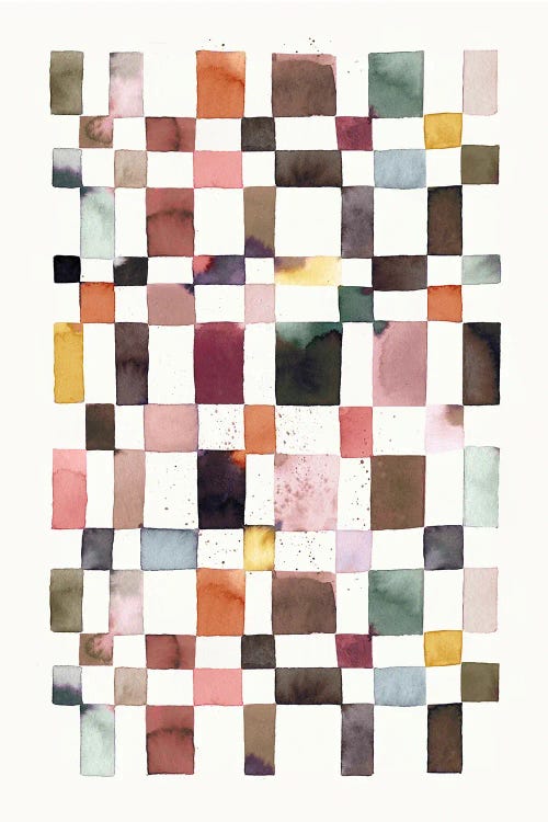 Checker Watercolor Canvas Wall Art by Ninola Design | iCanvas