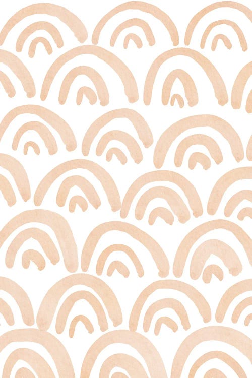 Beige Rainbow Canvas Wall Art by Nikki | iCanvas