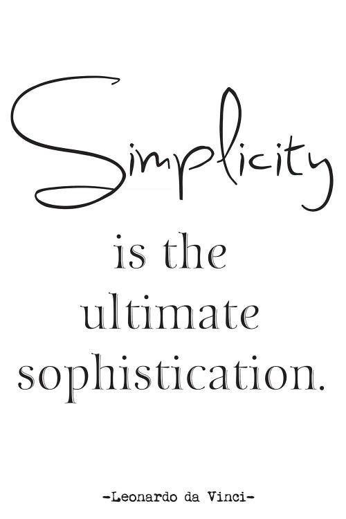 Simplicity Inspirational Canva - Canvas Wall Art | Nordic Print Studio