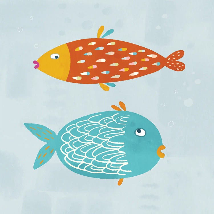 Sarcastic Fish Canvas Wall Art by Nic Squirrell | iCanvas