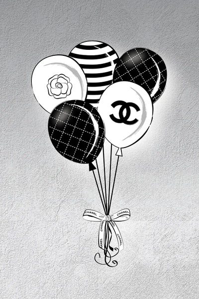 Chanel Balloons Canvas Artwork by Martina Pavlova | iCanvas