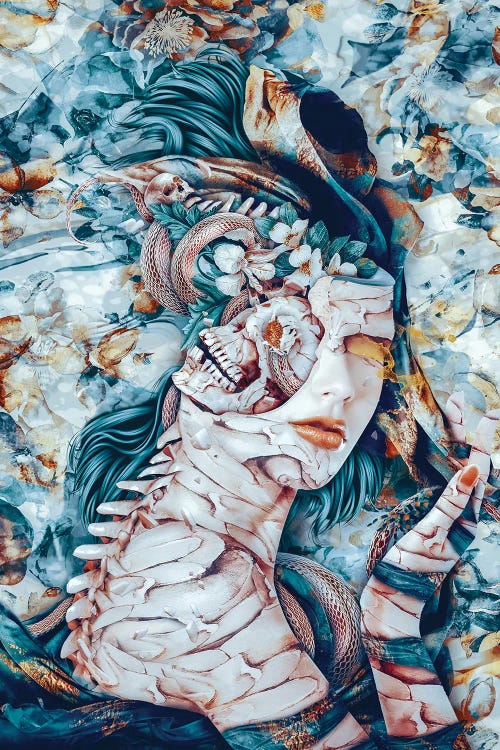 Queen Of Snakes II Canvas Wall Art by Riza Peker | iCanvas