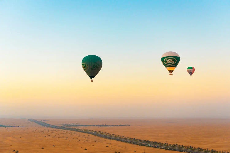Dubai UAE - Sunset Desert Canva - Canvas Wall Art | Philippe Hugonnard