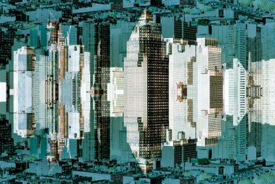 Golden - Manhattan Skyline Canvas Print | Philippe Hugonnard | iCanvas