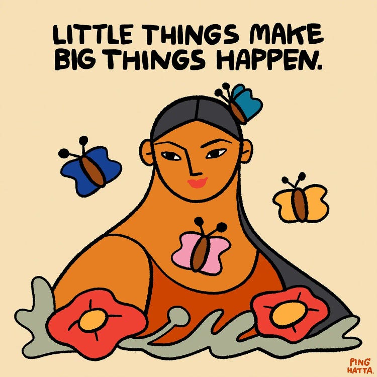 Little Things Make Big Things Happen Ca - Canvas Wall Art | Ping Hatta