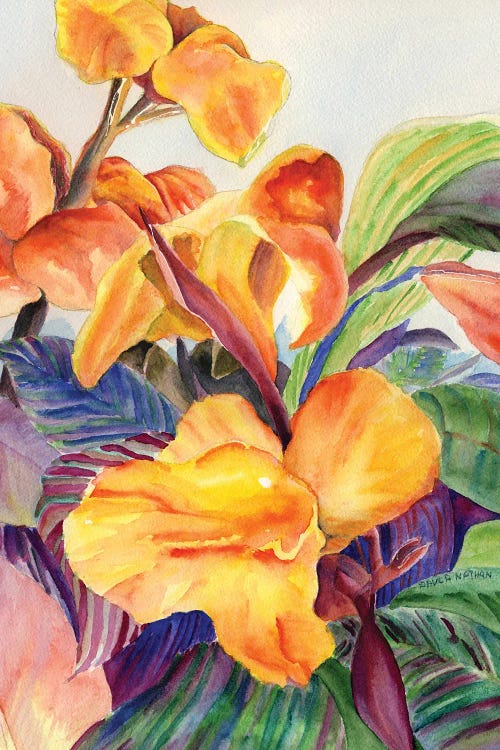 Frangipani Flower Canvas Wall Art by Delnara El | iCanvas