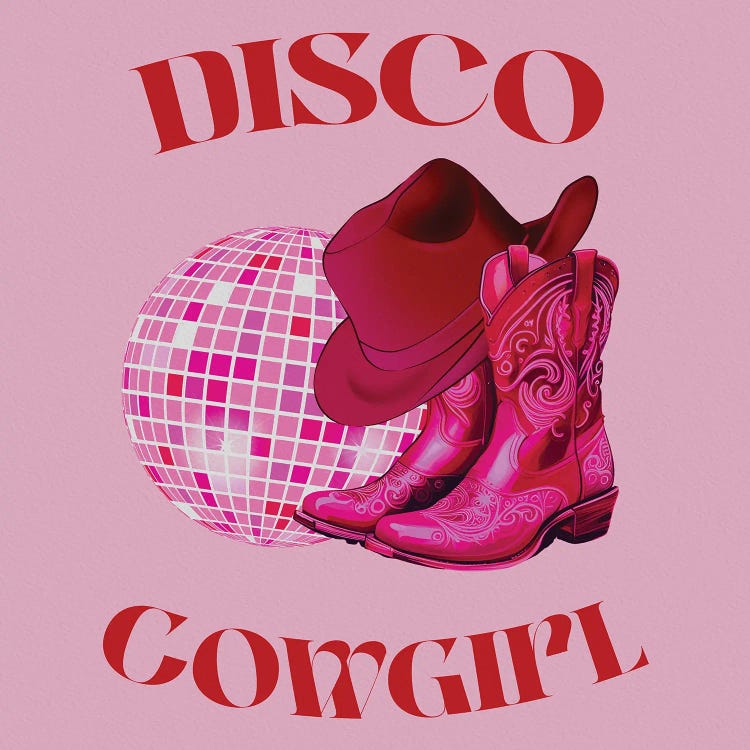 Cowgirl Disco I Canvas Wall Art by Matthew Piotrowicz | iCanvas