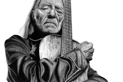 Willie Nelson Line Art Willie Nelson Sticker
