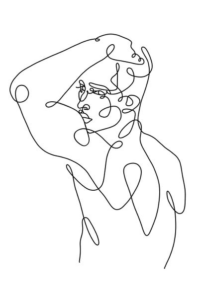 Male Minimalist Bust Canvas Wall Art by Paul Rommer | iCanvas