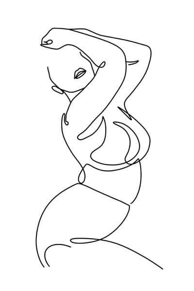 Female Minimalist Bust Canvas Wall Art by Paul Rommer | iCanvas