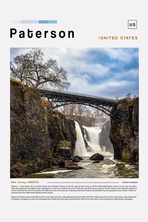 Paterson Poster Landscape Canvas Wall Art by Paul Rommer | iCanvas