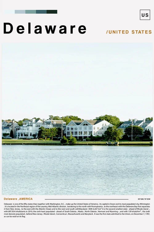 Galveston Poster Landscape Canvas Wall Art by Paul Rommer | iCanvas